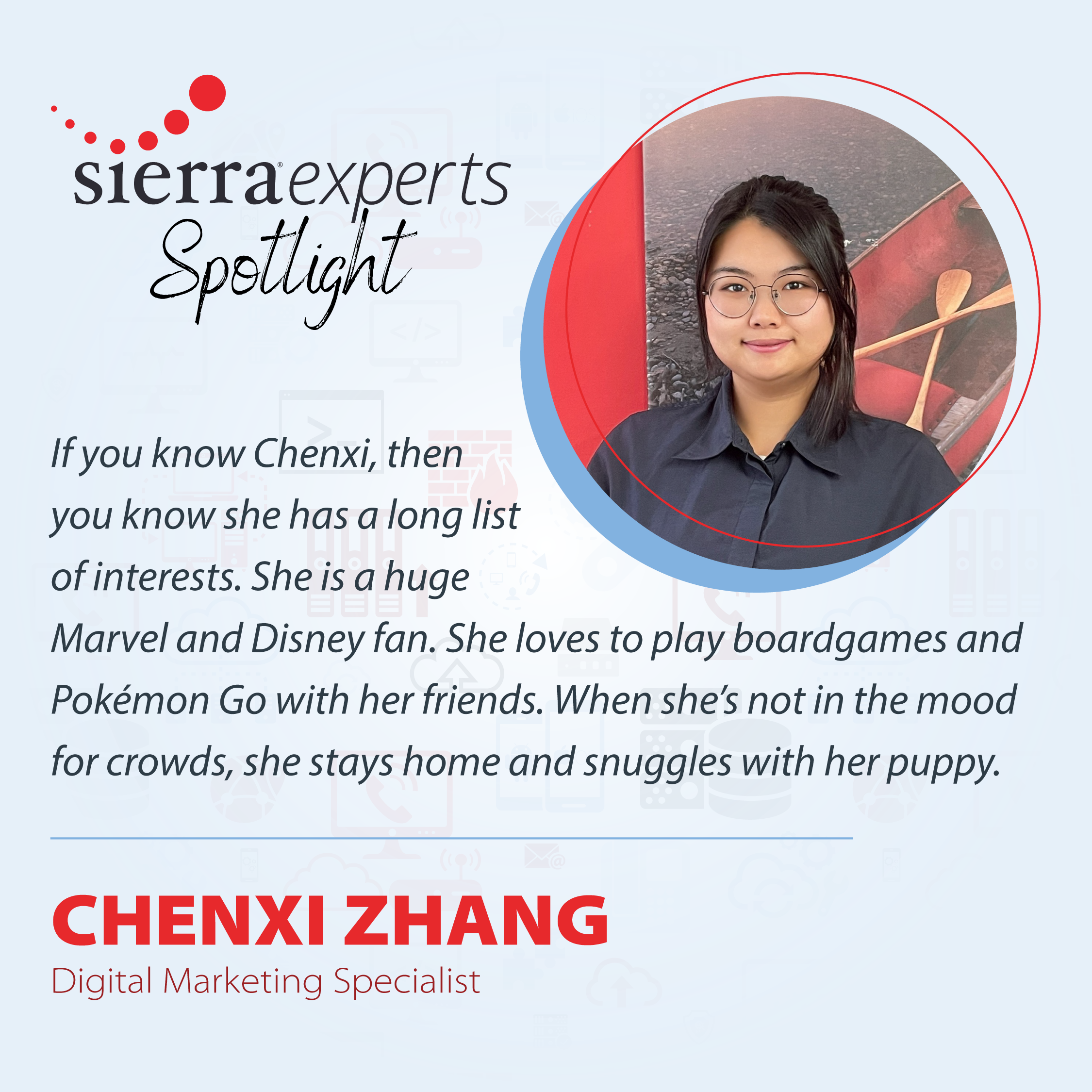 Sierra Spotlight - Chenxi Zhang
